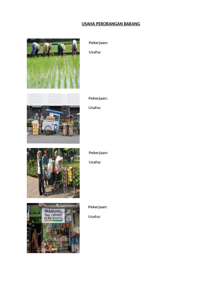 Usaha Perorangan Barang | PDF