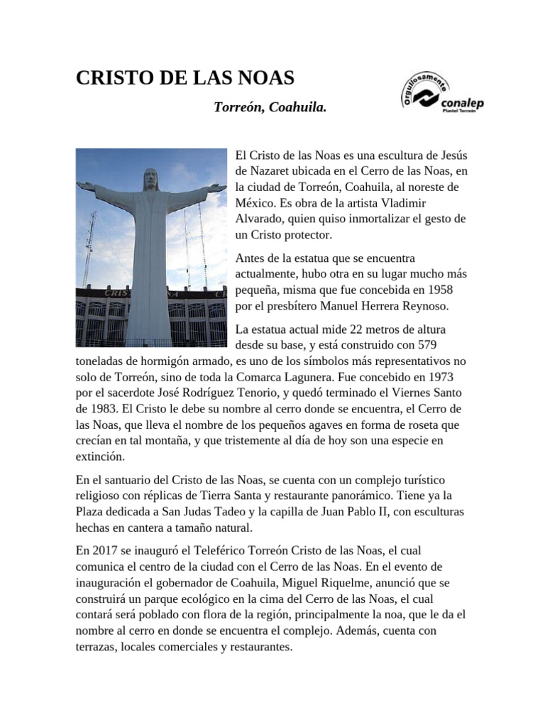 Altura y historia del Cristo de las Noas | PDF