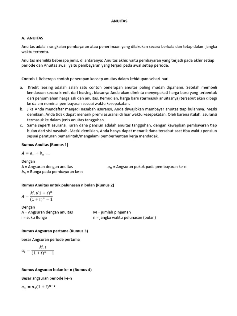 Bunga Dan Anuitas - Bagian 2 | PDF