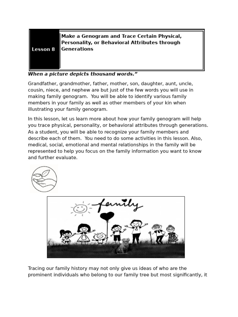 Create a Family Genogram Guide | PDF | Family | Psychology