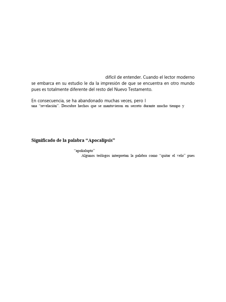 Estudio Del Libro De Apocalipsis Pdf Libro De Revelación éxtasis