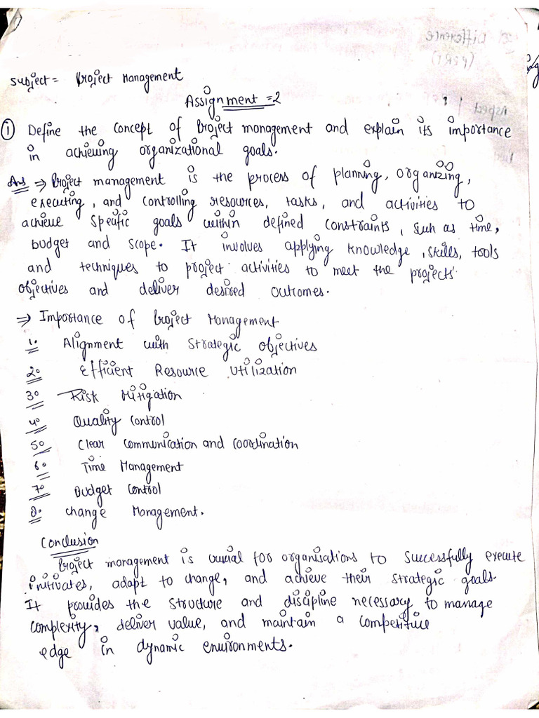PM Assignment | PDF