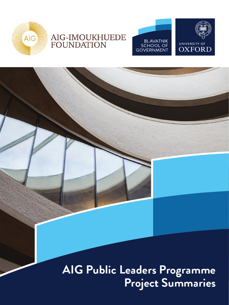 AIG PLP Project Summaries Booklet (16807) | PDF | Motivation | Motivational