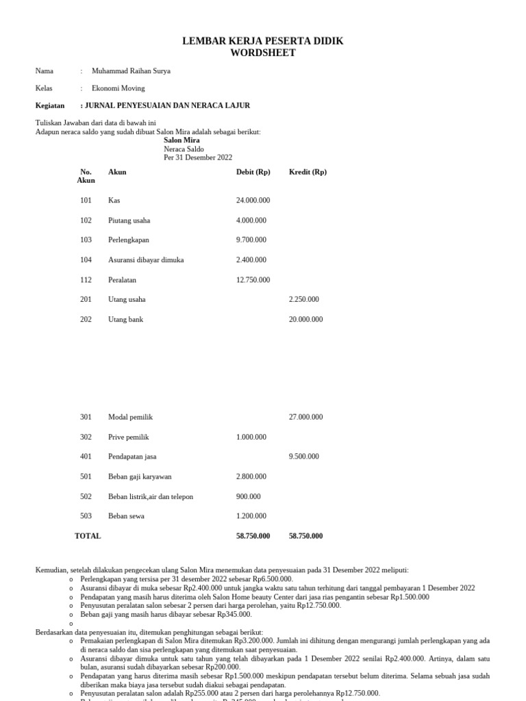 LKPD Worksheet | PDF