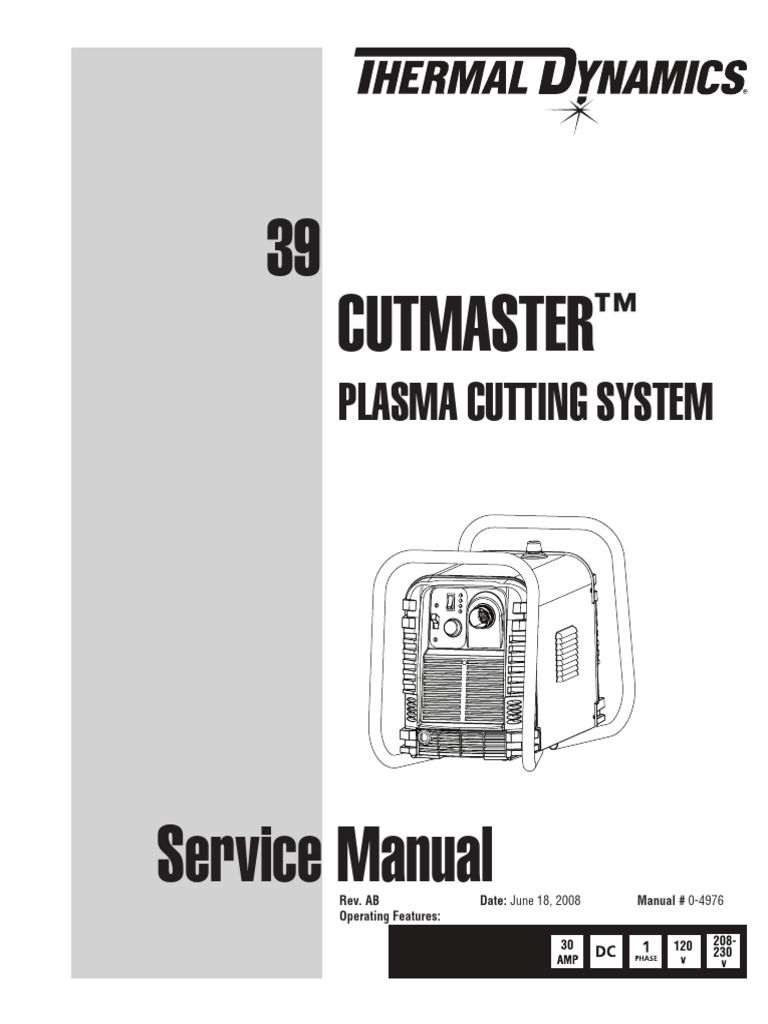 0-4976 SM Cutmaster 39 | PDF | Noise | Welding