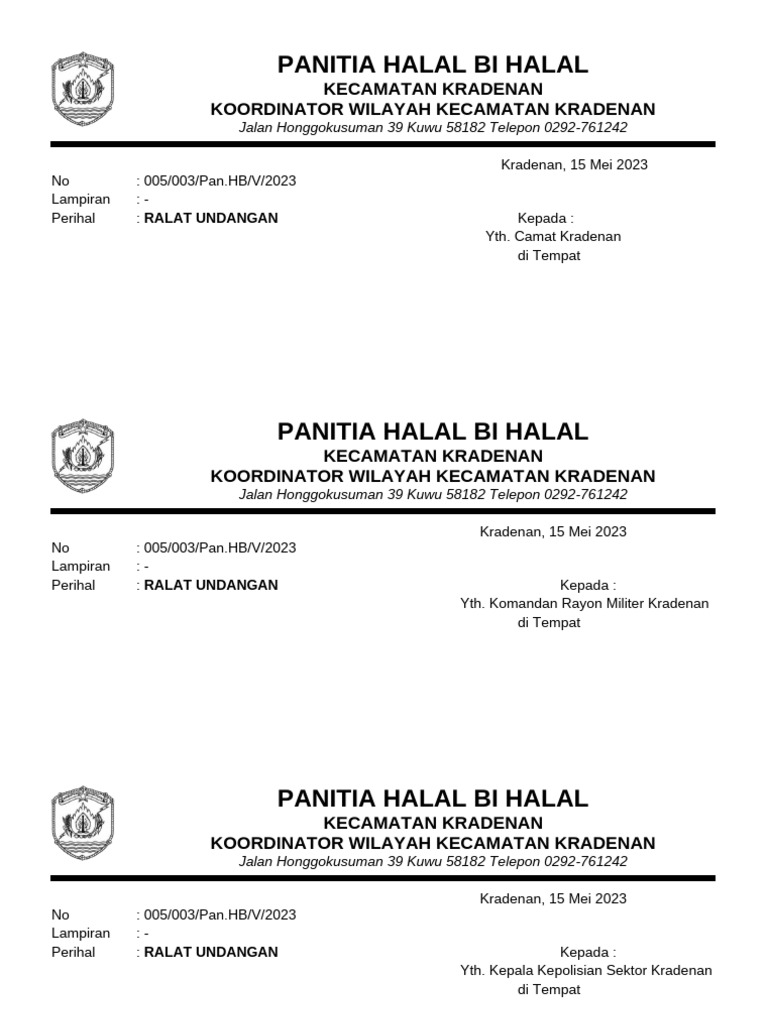 Amplop Undangan Ralat | PDF