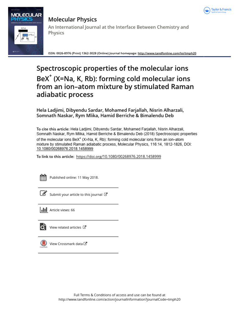 Ladjimi 2018 | PDF | Molecules | Ion