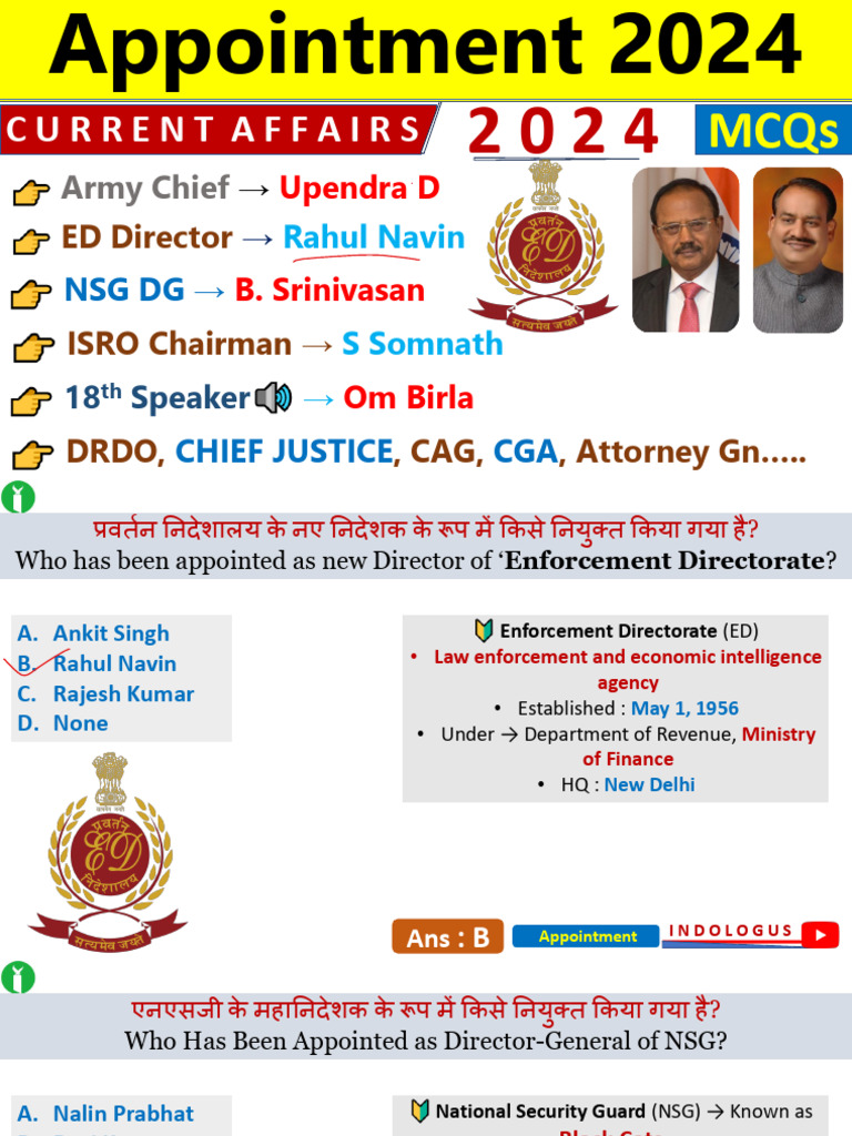 2024 Appointment Ca (2023 R) | PDF | Government Of India