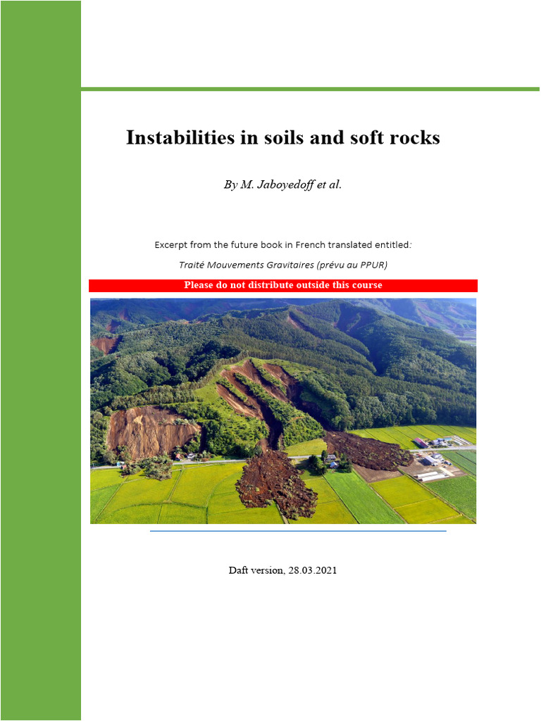 Chapter Instabilities in Soil | PDF | Landslide | Applied And ...