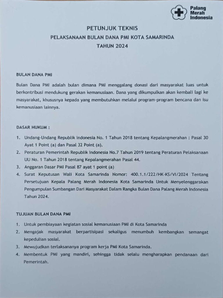 Juknis Bulan Dana 2024 | PDF