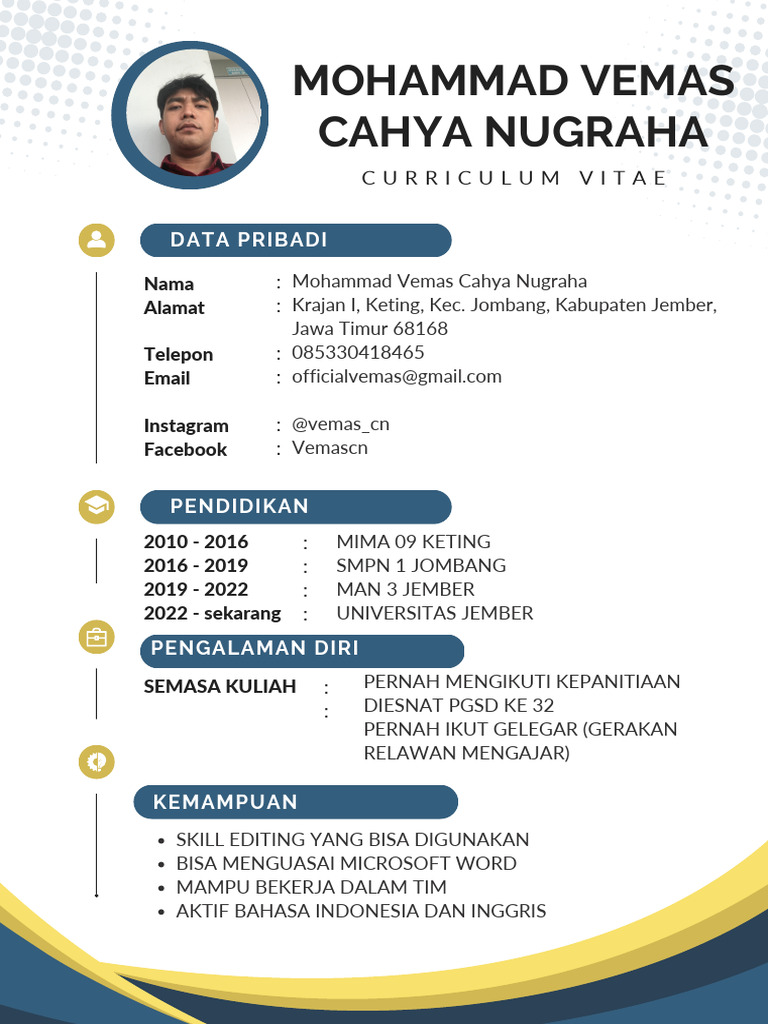 CV Mohammad Vemas Cahya Nugraha | PDF