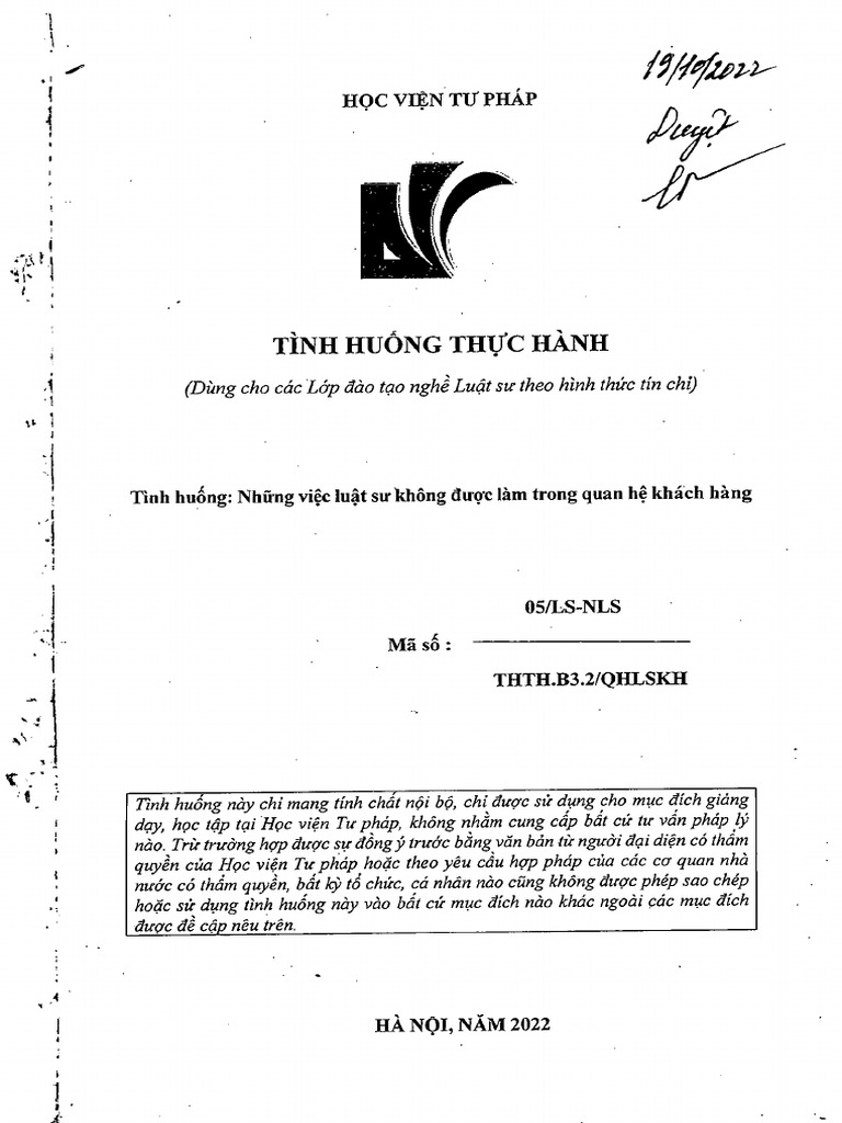 Đạo đức hành nghề LS - TH5 | PDF