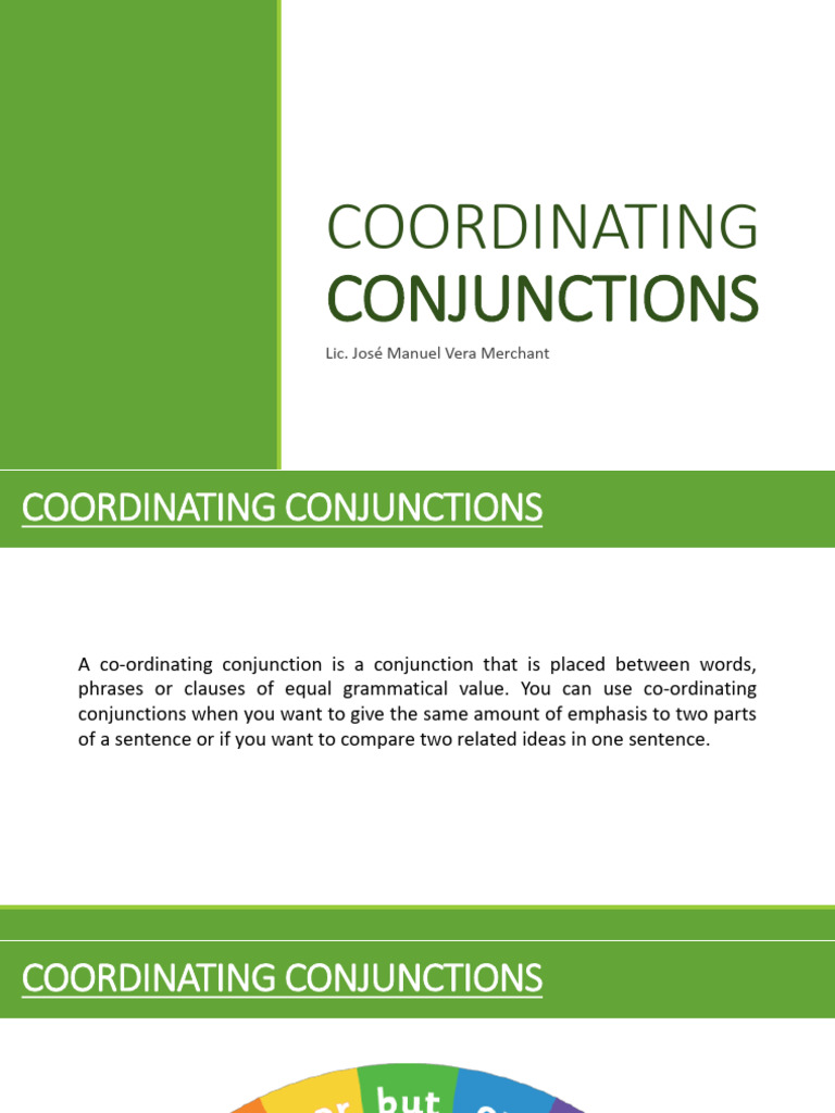 Conjunctions Coordinating | PDF | Language Mechanics | Linguistics