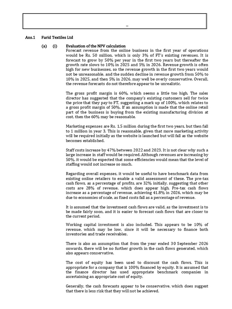 MSA 2 Winter 2020 | PDF | Cost Of Capital | Valuation (Finance)