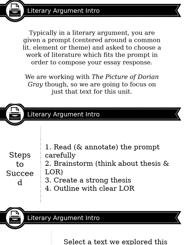 Literary Argument Intro and DG | PDF | The Picture Of Dorian Gray | Essays