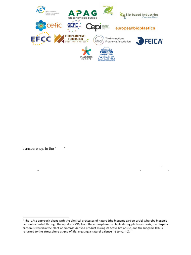 Industry Position On Biogenic Carbon Accounting in PEF. | PDF | Life ...