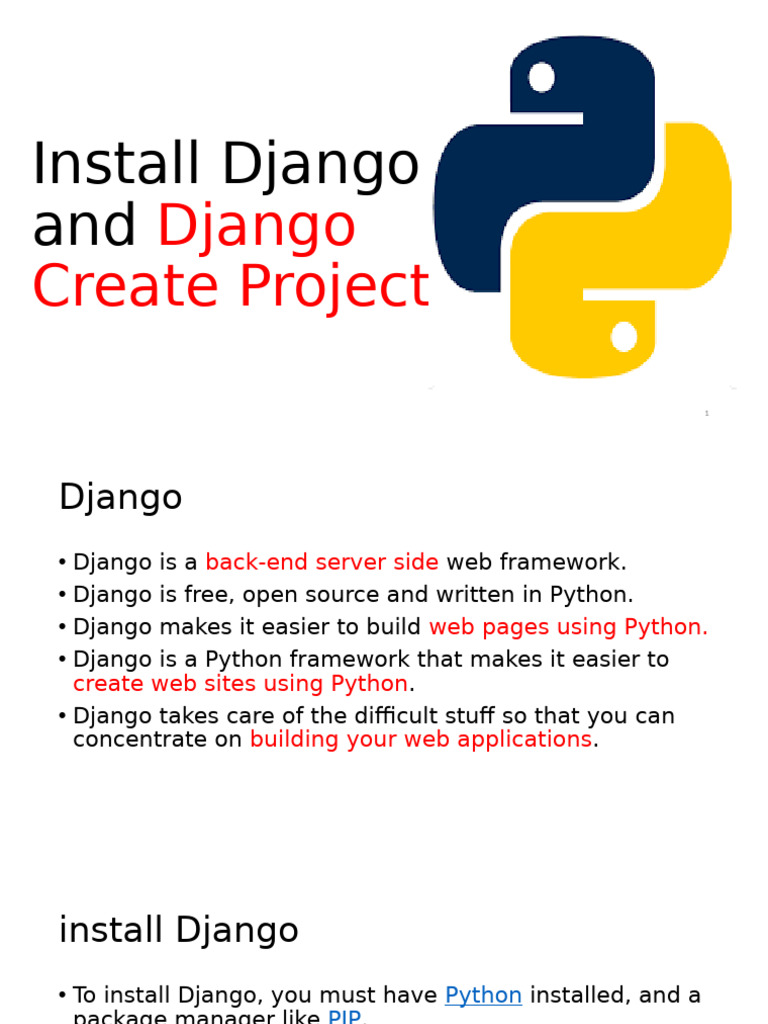 1 Install Django and Django Create Project | PDF | Computer File | Directory (Computing)