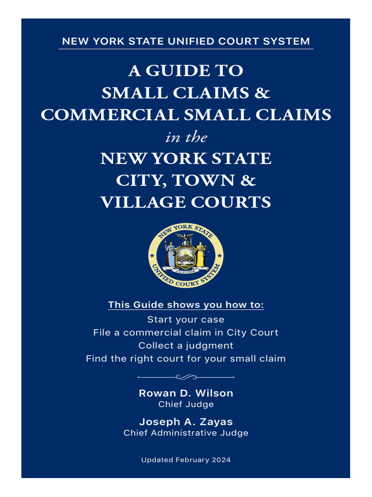 Small Claims Handbook | PDF | Lawsuit | Arbitration