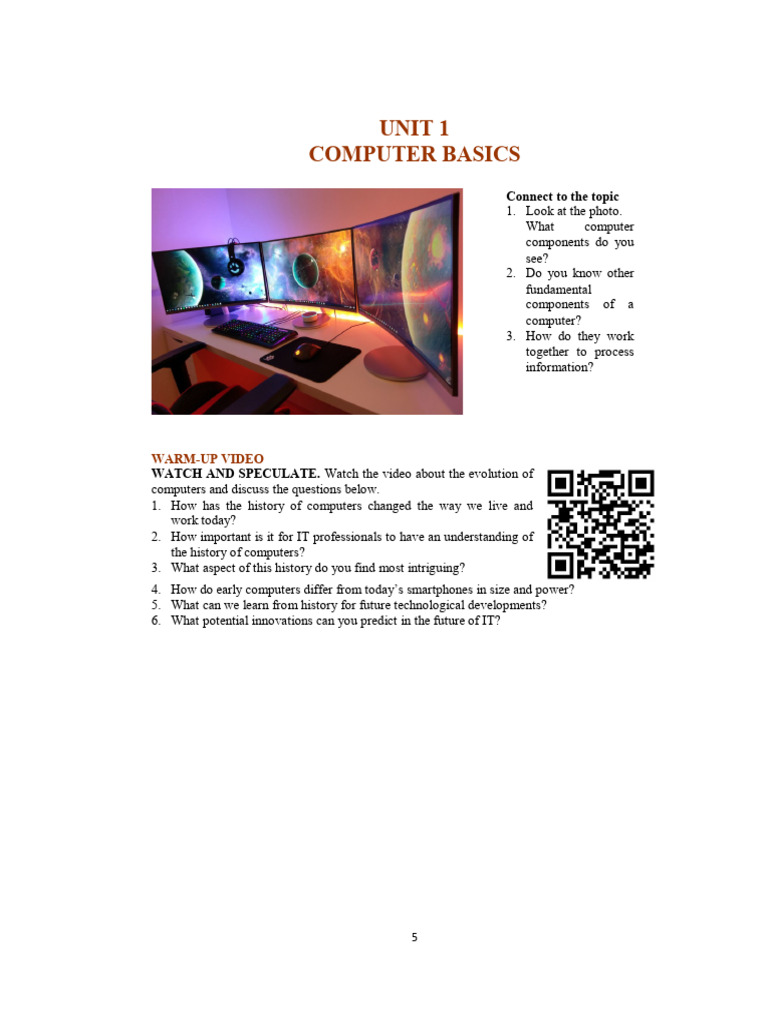 Открыть Unit 1 Computer Basics | PDF | Microsoft Windows | Graphical User Interfaces