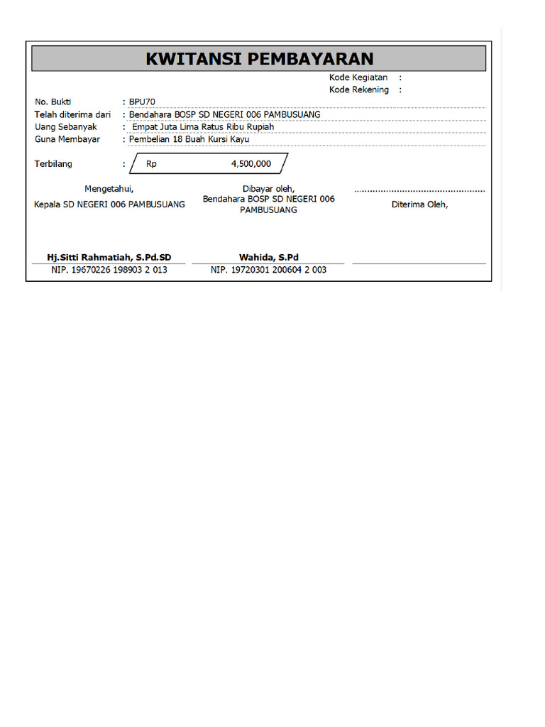 KWITANSI | PDF