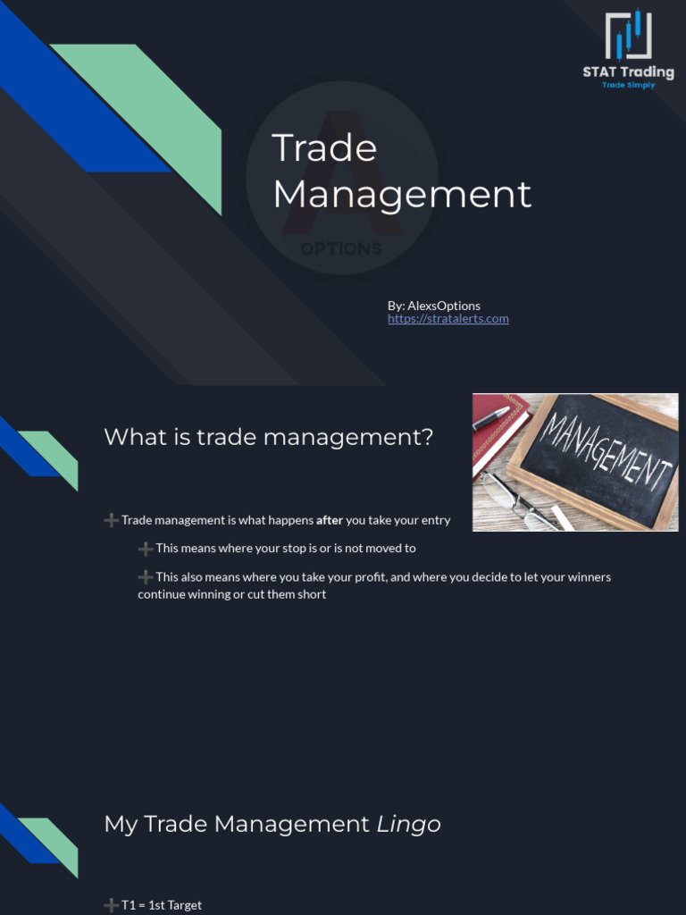 Effective Trade Management Strategies | PDF