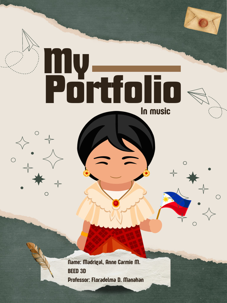 Dark Green Brown Dynamic Professional Portfolio Cover Page A4 20241121 ...