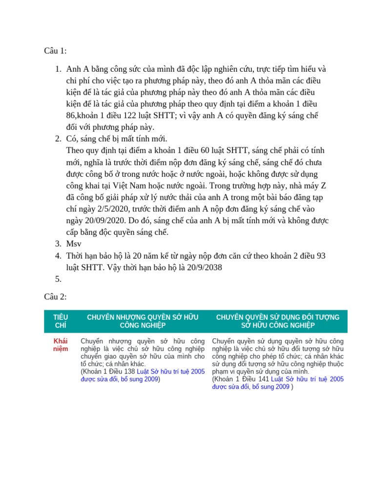 Bài Tập SHTT | PDF