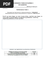 Performance Task in Filipino | PDF