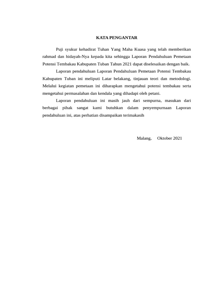 Laporan Pendahuluan Pemetaan | PDF