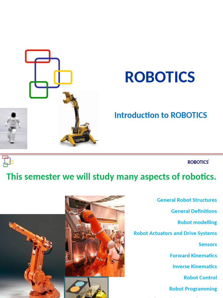 1 - 1 Introduction To Robotics | PDF | Kinematics | Robot