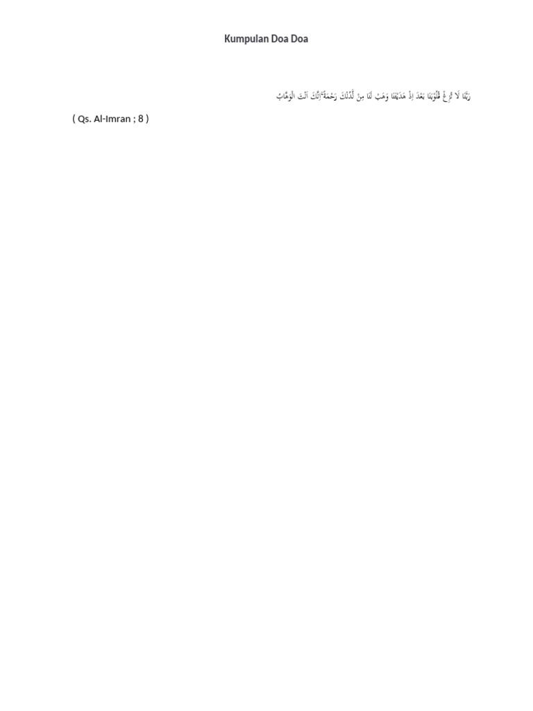 Kumpulan Doa | PDF