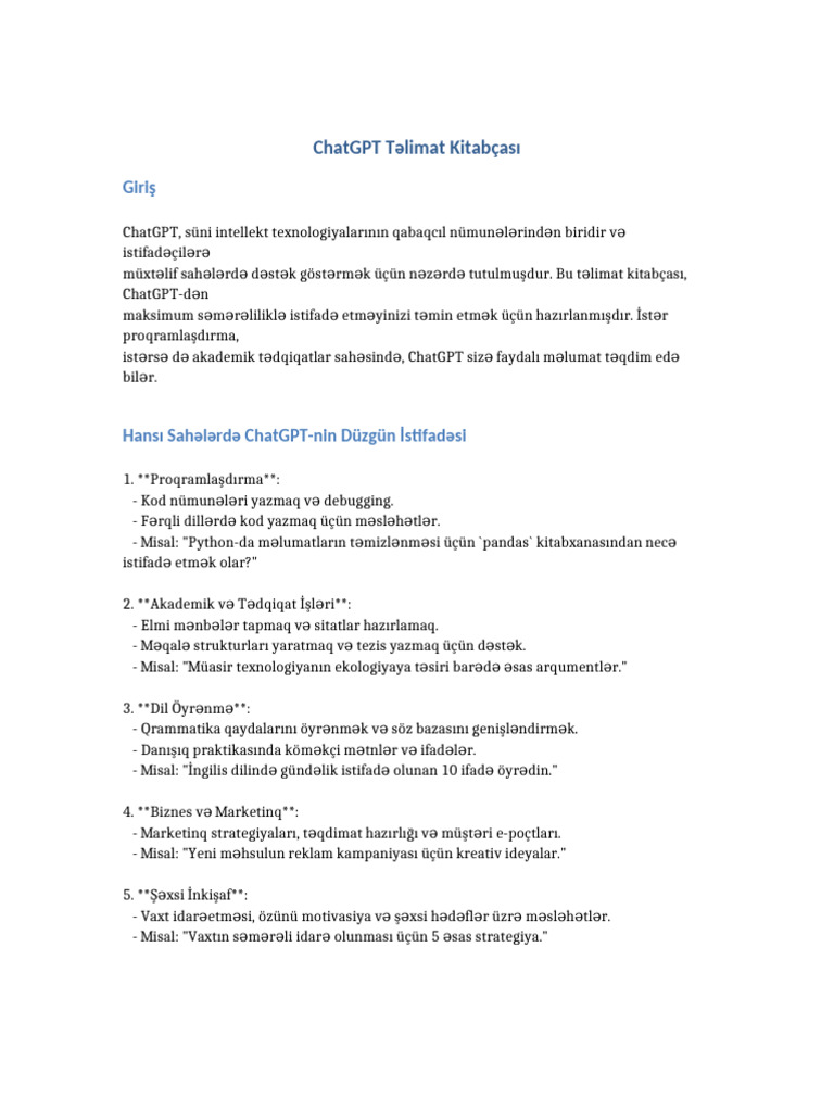 ChatGPT Ultimate Instruction Manual | PDF