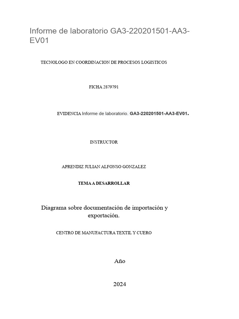 Informe de Laboratorio GA3 220201501 AA3 EV01 | PDF | Ingenieria Eléctrica | Energía potencial