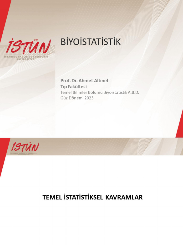 Ders Biyoistatistik | PDF