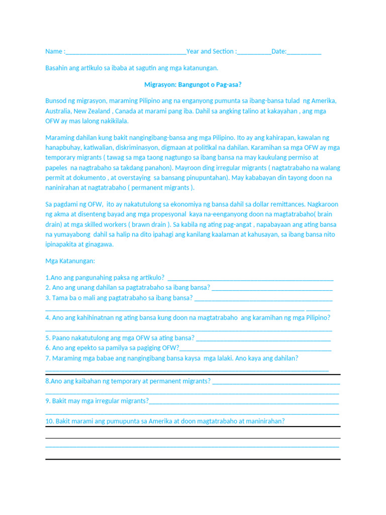 AP EXAM IN ARTICLE 2nd Grading | PDF