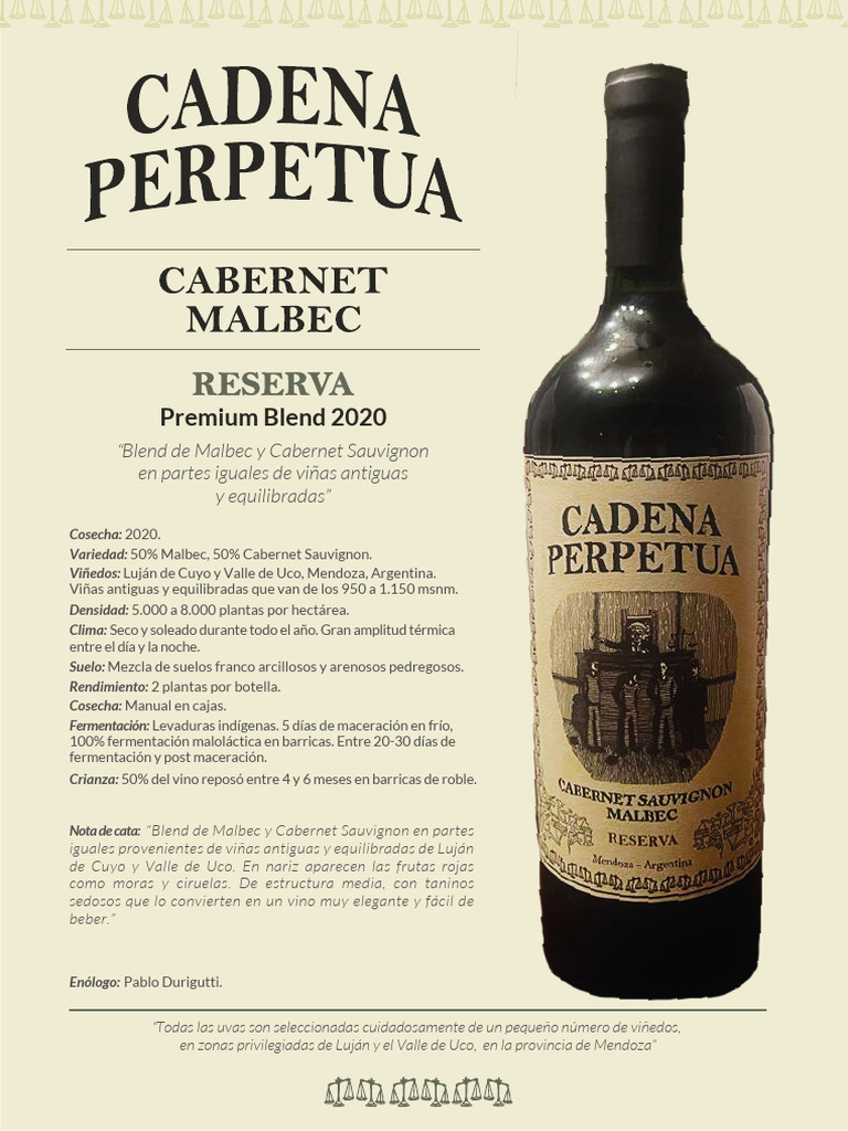 Ficha Técnica CADENA PERPETUA BLEND | PDF