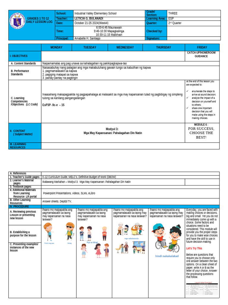 ESP Quarter2 Week4 Module 3 Oct21-25 2024 | PDF | Cognition | Cognitive Science