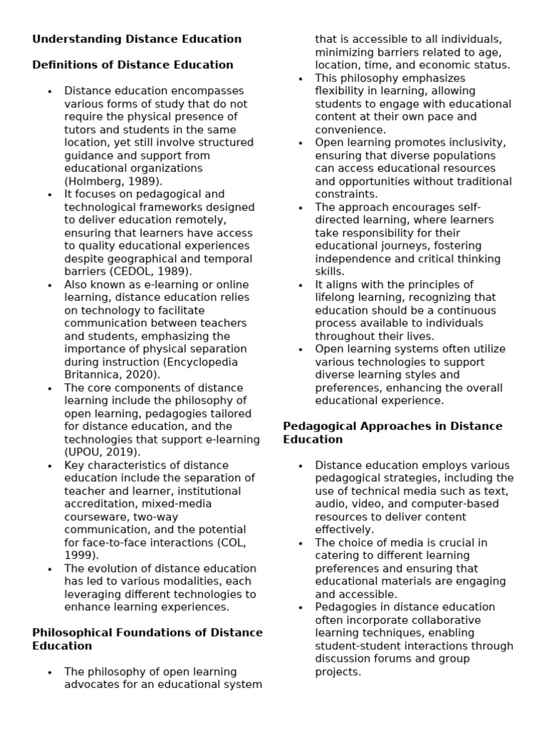 Understanding Distance Education | PDF | Learning | Distance Education