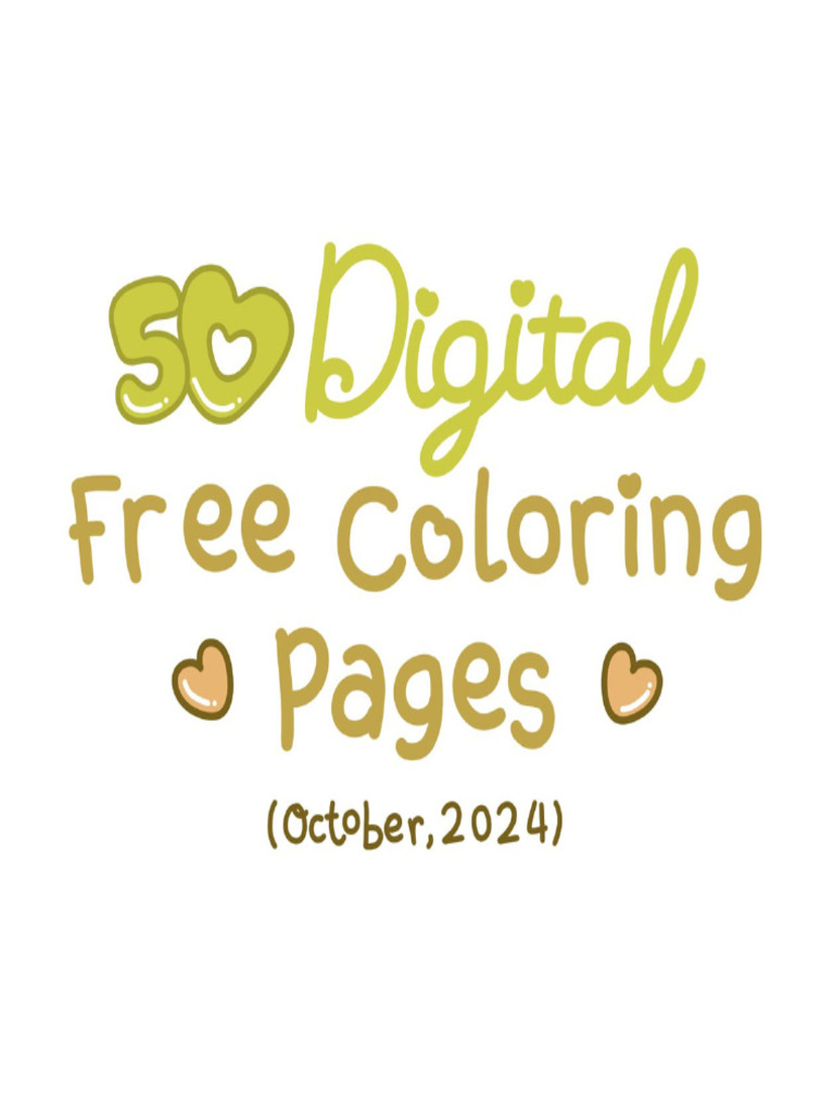 50 Digital Free Coloring Pages | PDF