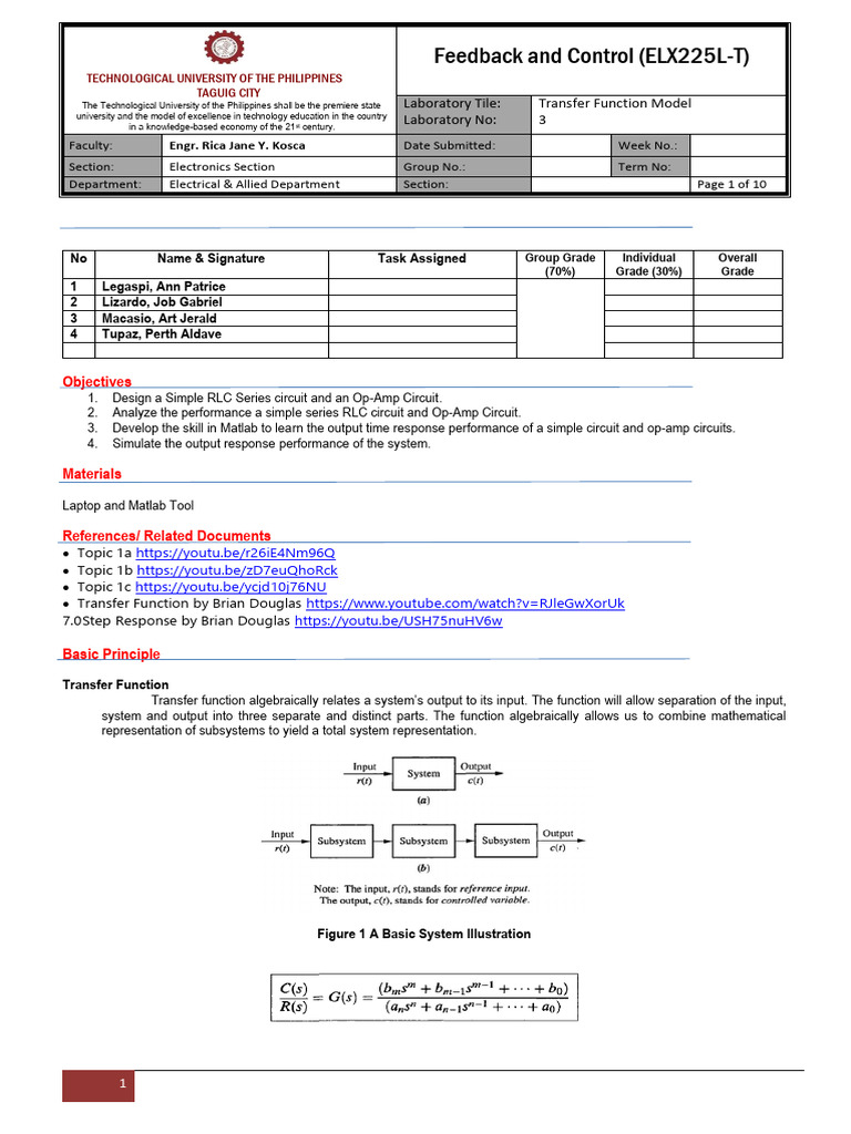 Lab 3 Group 4 | PDF | Electrical Network | Operational Amplifier