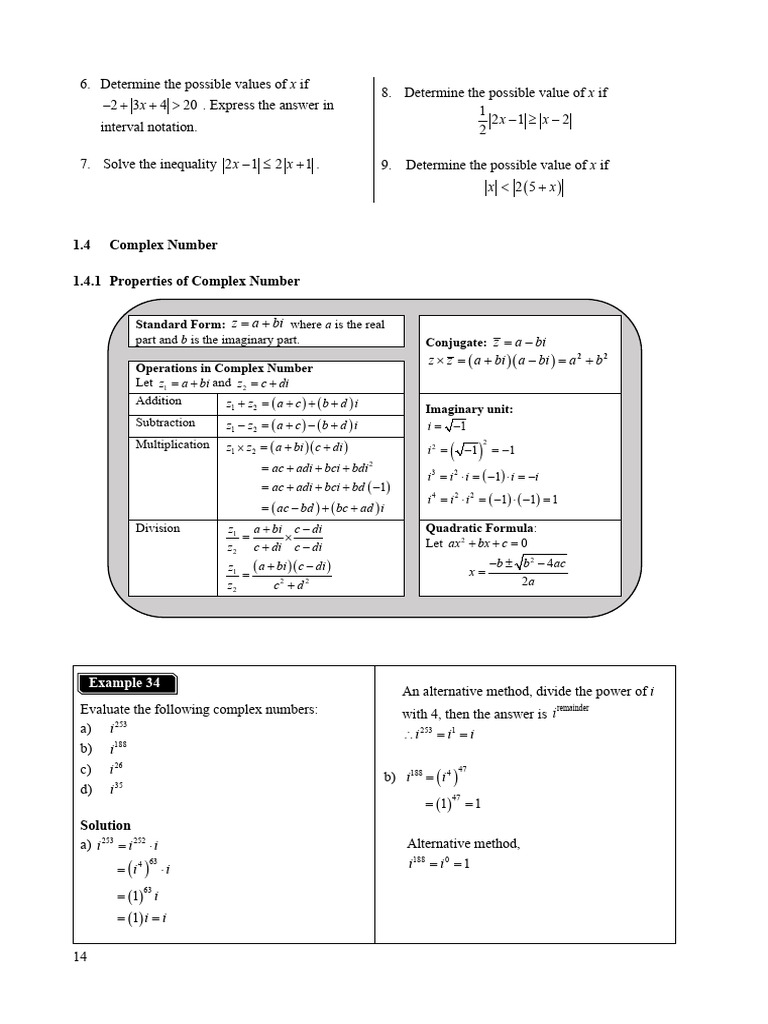 14-16 1.3b-1.4 Complex New | PDF | Mathematical Analysis | Mathematics