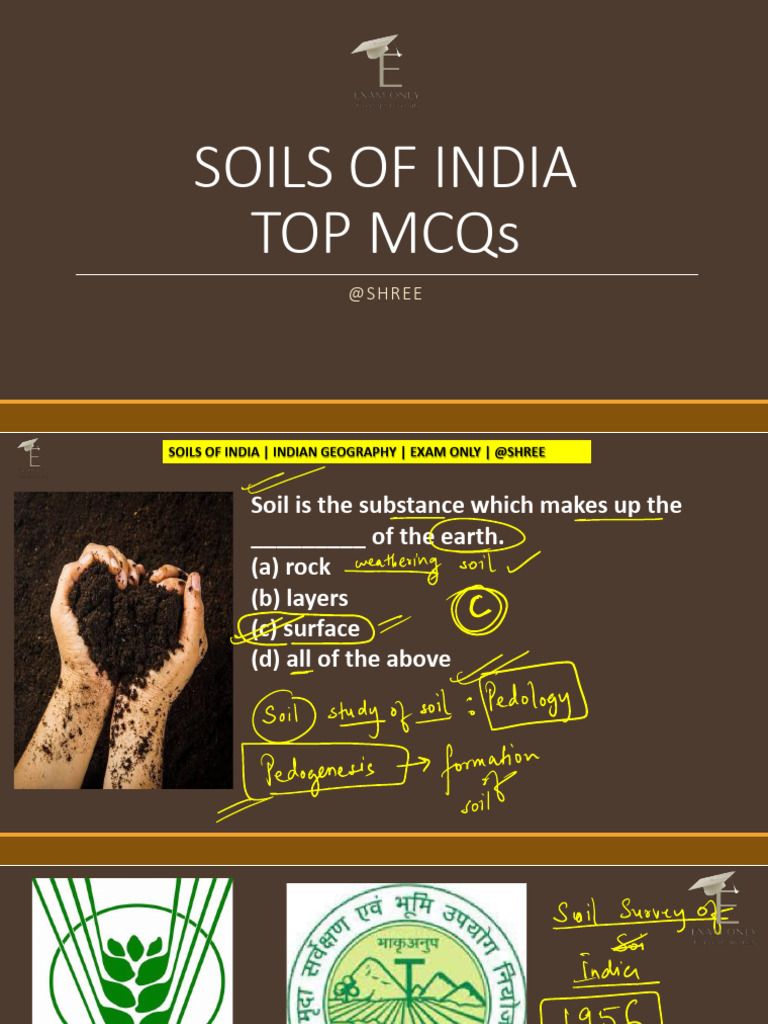 MCQs on Soils of India for Class 4 | PDF | Soil | Earth Sciences