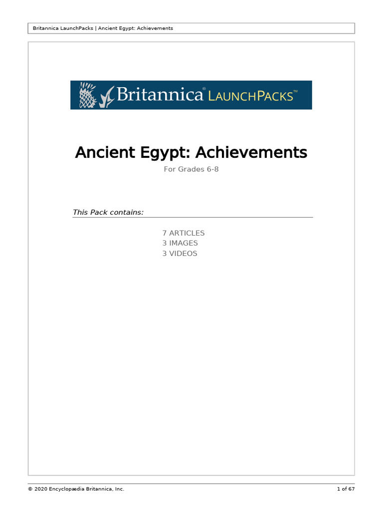 Ancient Egypt Achievements 6-8-147256 | PDF | Ancient Egypt | New ...