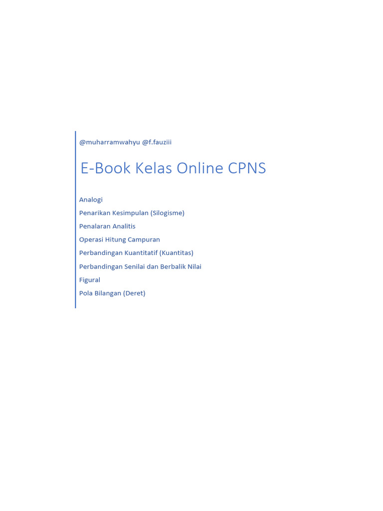 Ebook Kelas Online CPNS | PDF