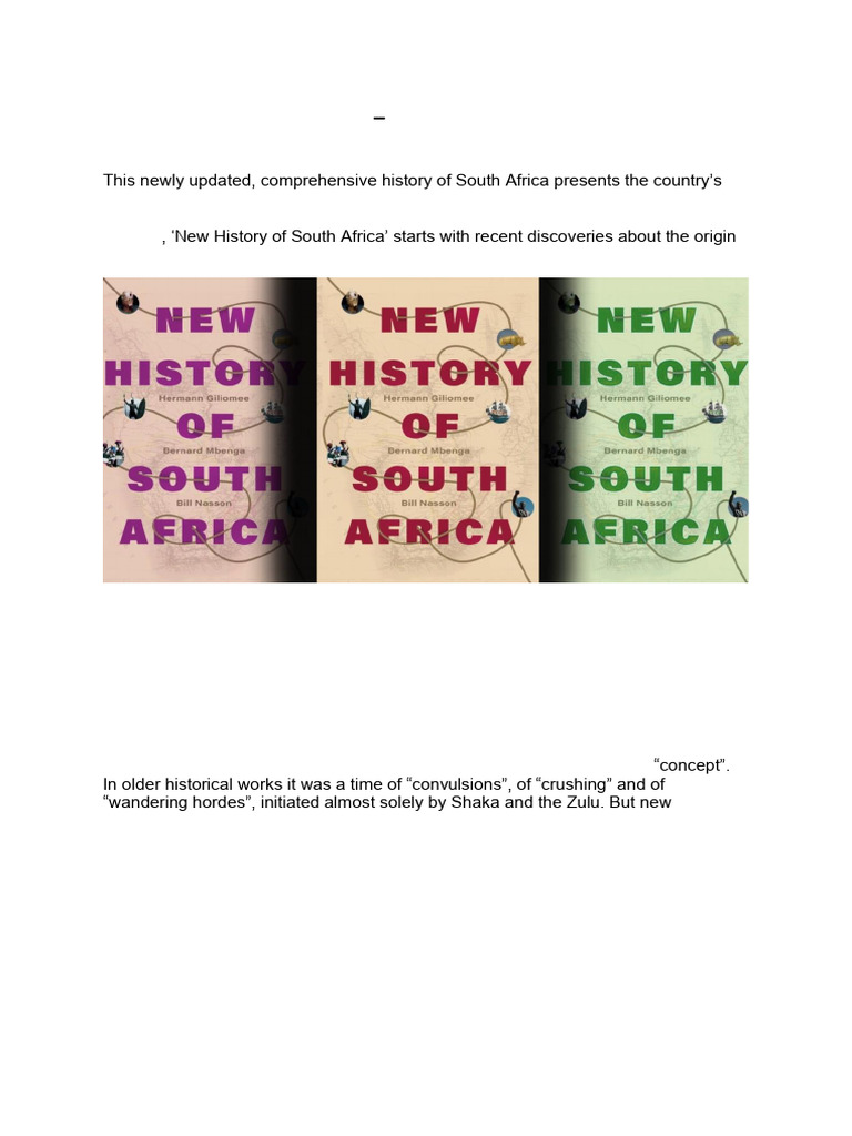 South Africa's Mfecane: A New Perspective | PDF | Southern Africa