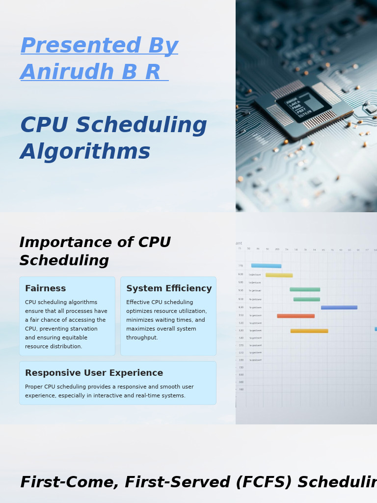 Presented by Anirudh B R | PDF | Scheduling (Computing) | Concurrent Computing