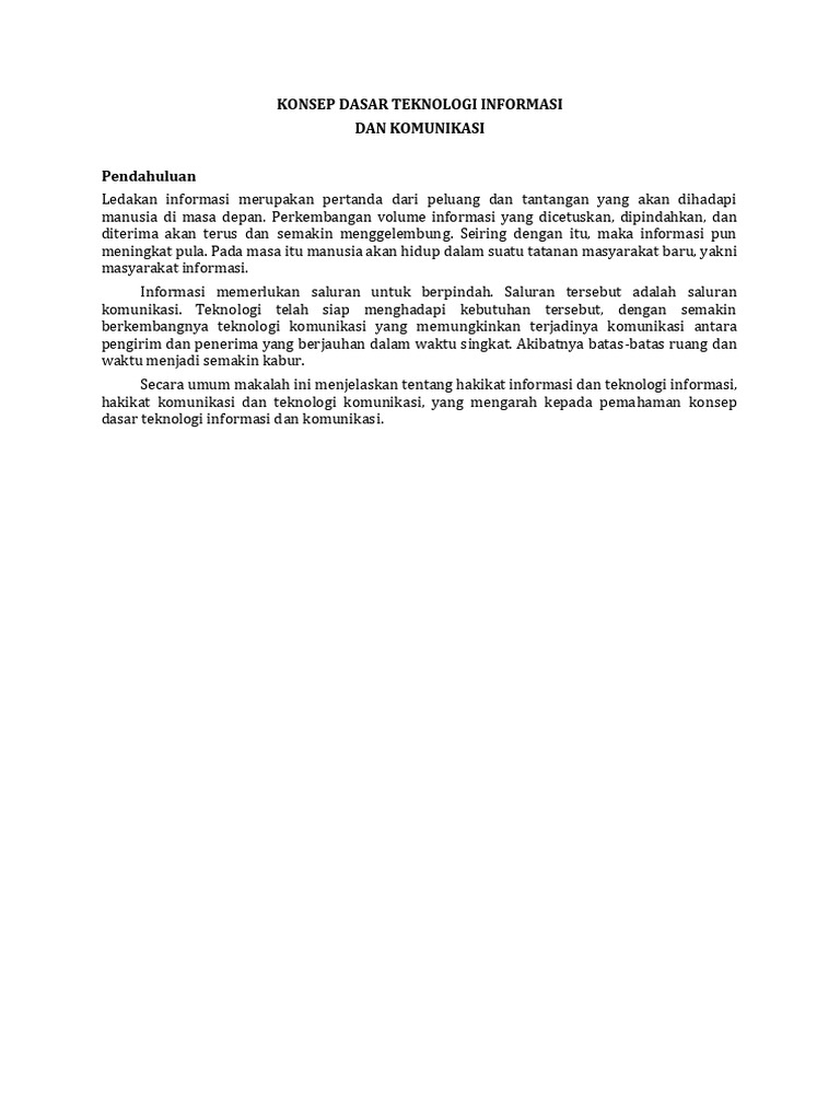 Konsep Dasar Tik | PDF