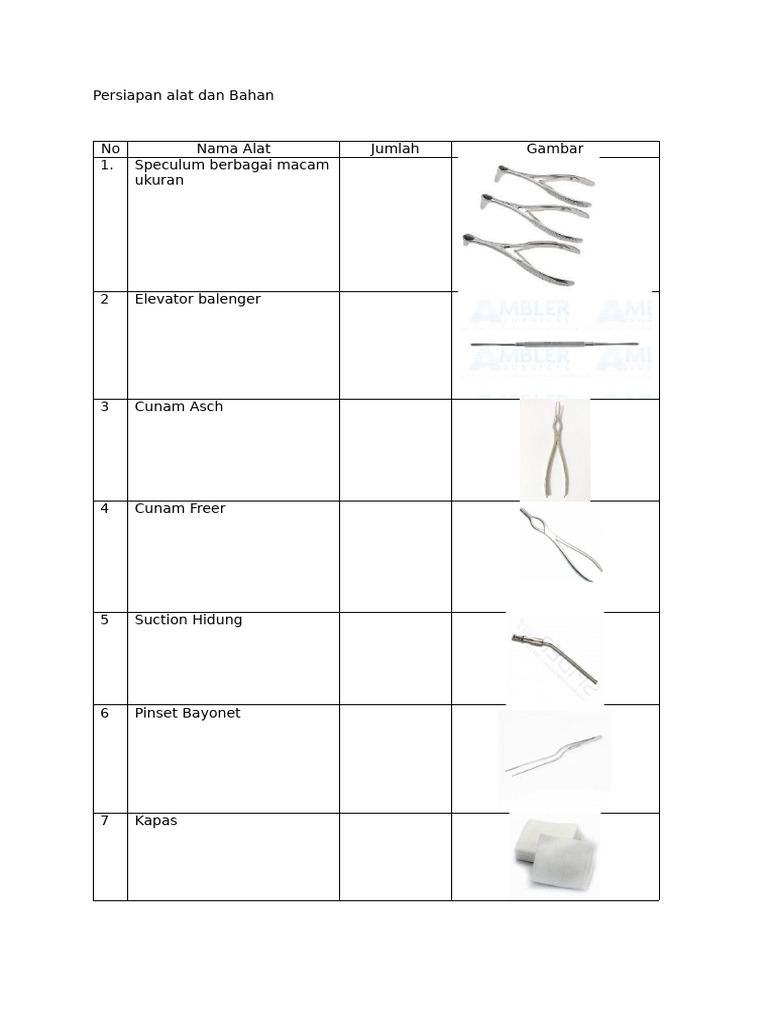 Persiapan Alat Dan Bahan-1 | PDF