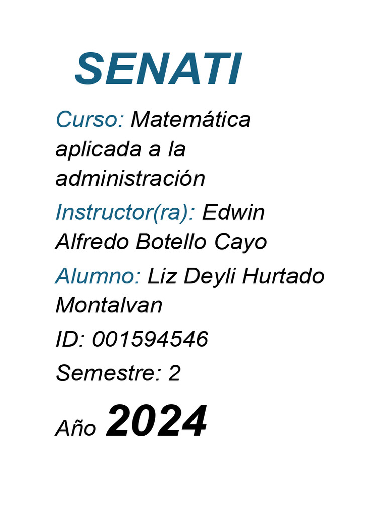 Documento (Matemáticas Aplicada) | PDF