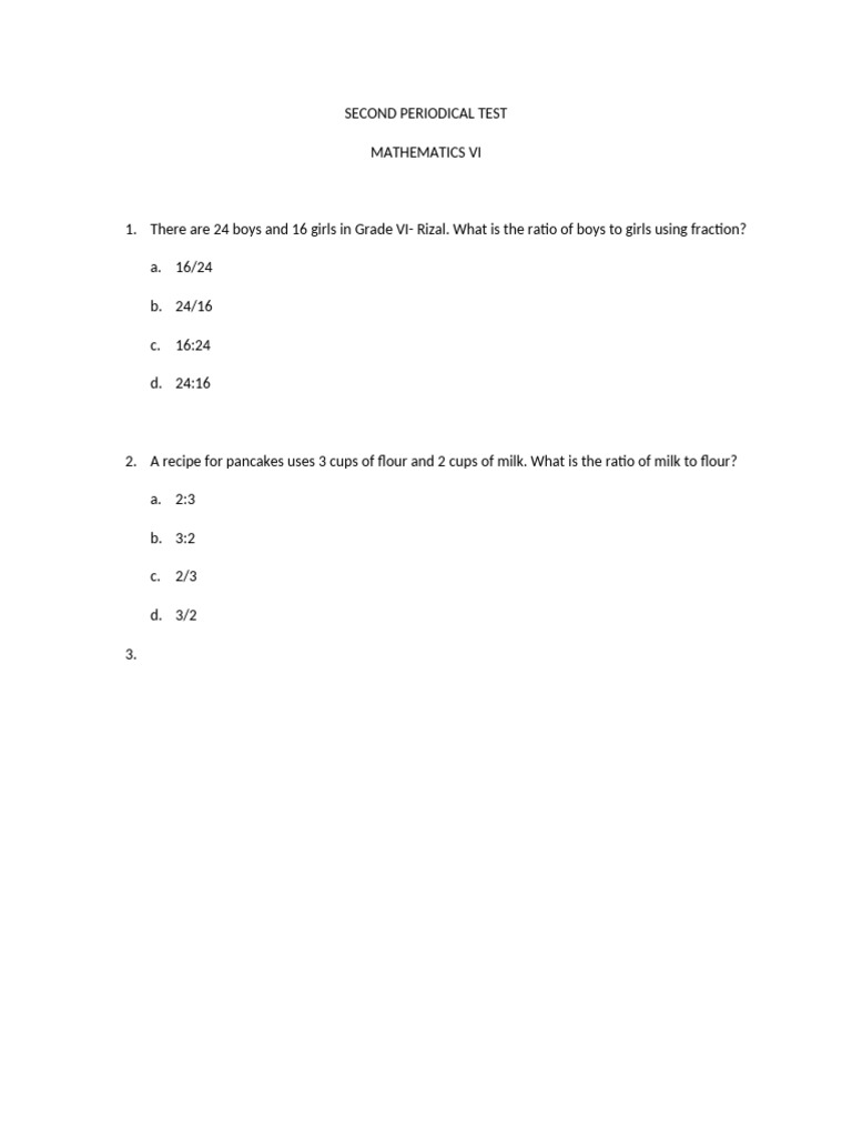 Second Periodical Test | PDF